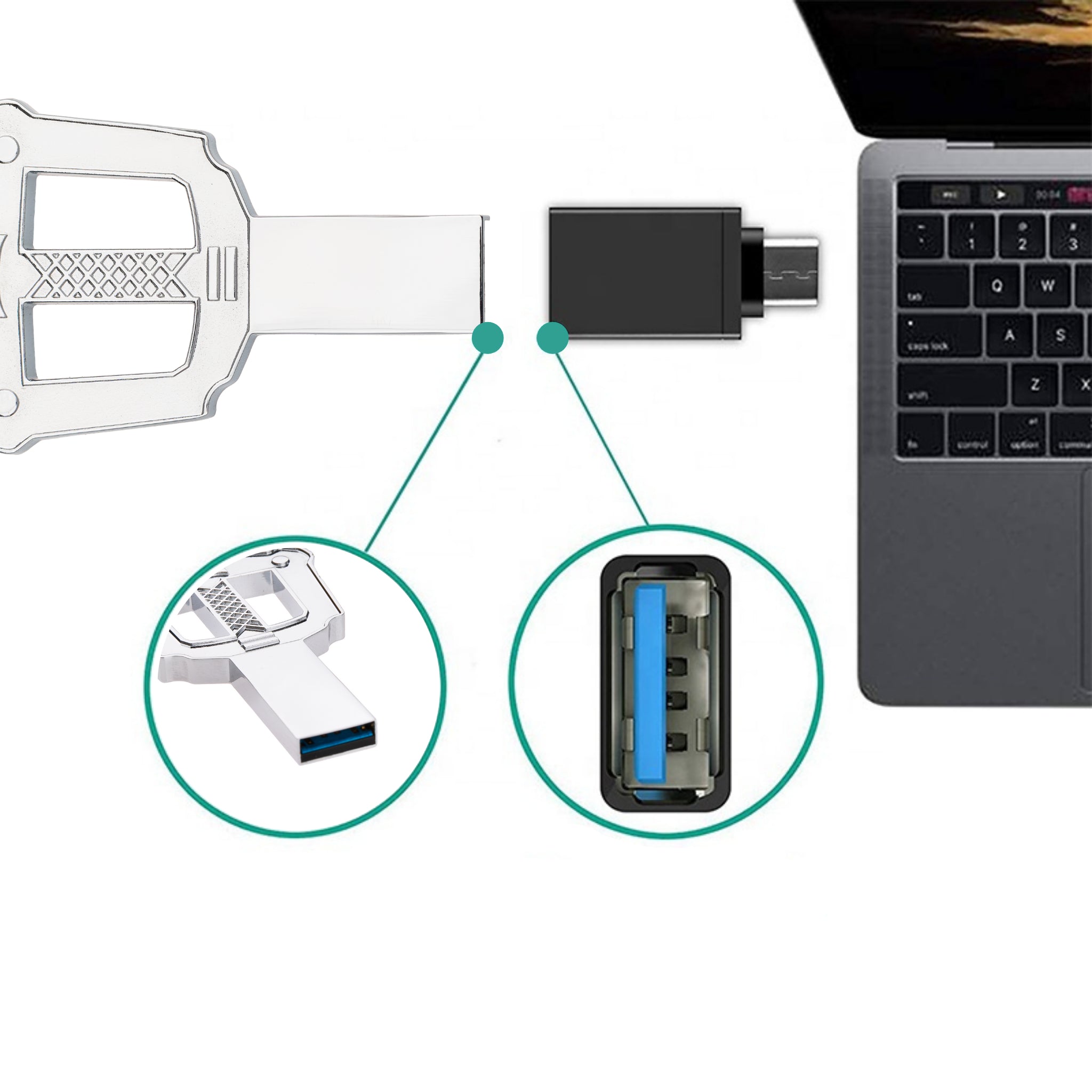 USB A to USB C Adapter – Hero's Armory